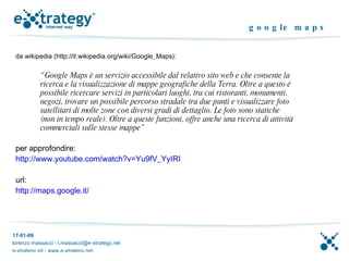 Programmare Google Maps con Javascript | PPT