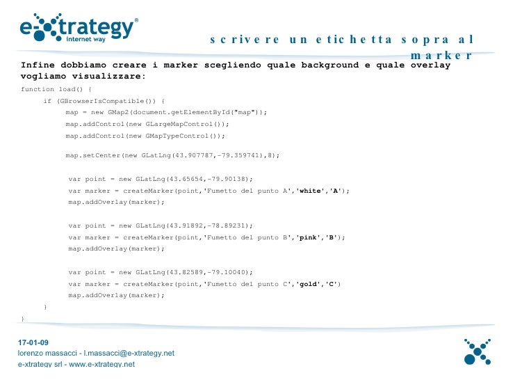 Programmare Google Maps con Javascript