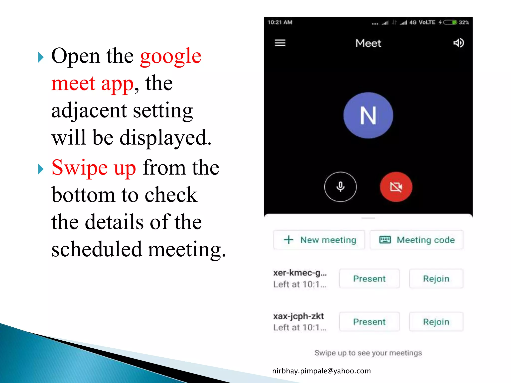 how to schedule Google meet by using smart phone | PPTX | Web Conferencing | Computer Software ...