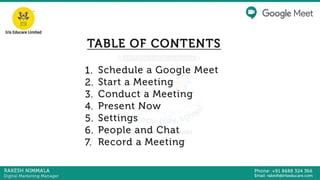 Google meet guide for teachers | PPT