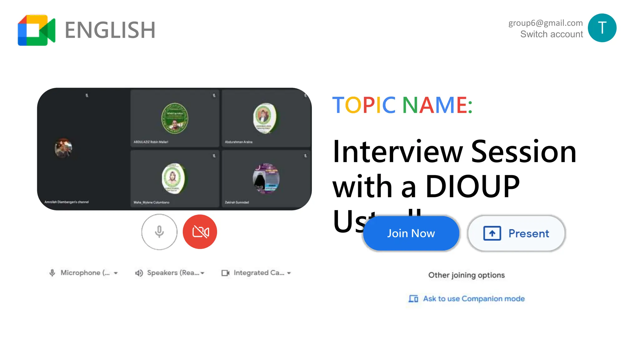 Google Meet Template draft -presentation | PPTX