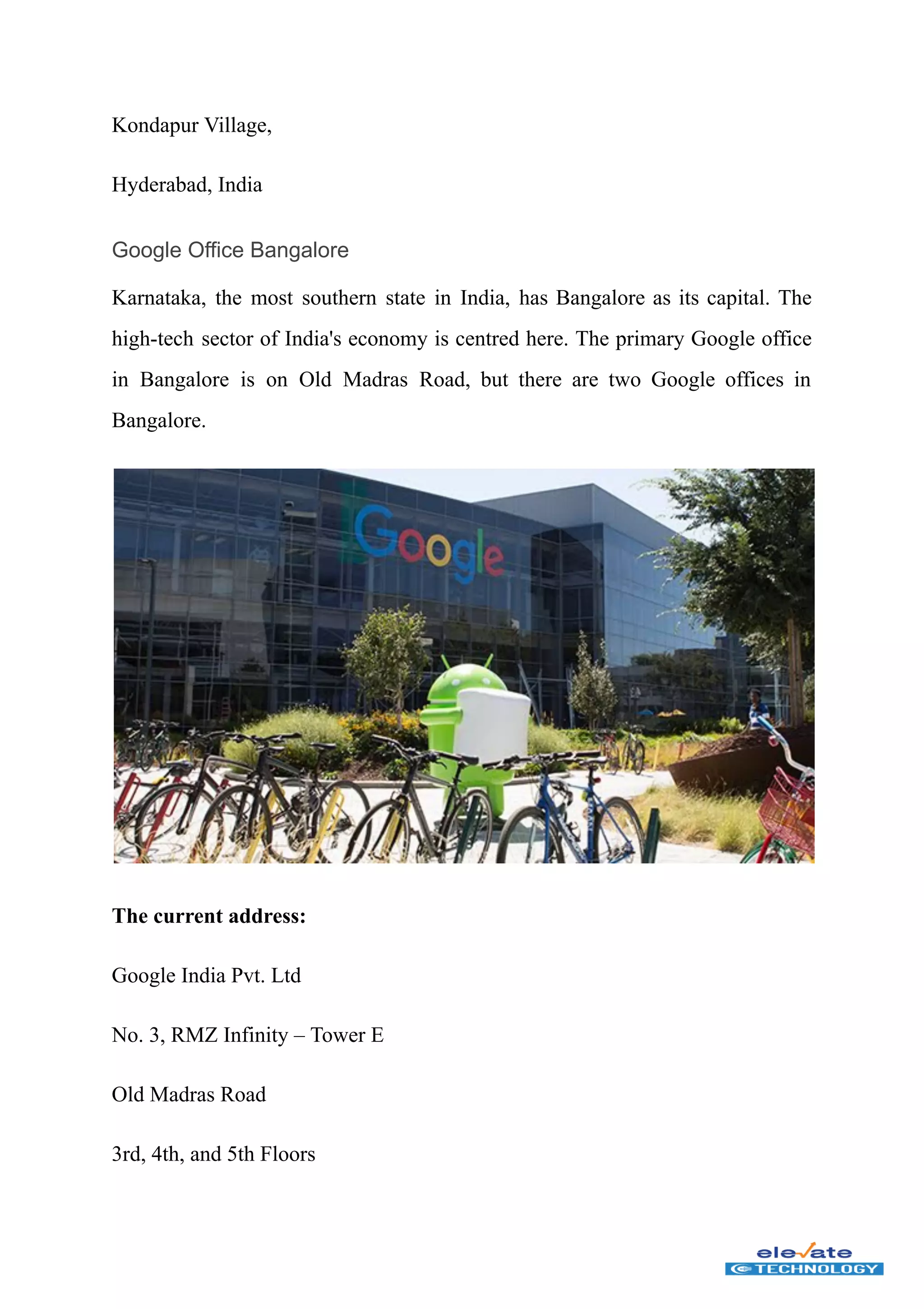 Google Offices in India | PDF