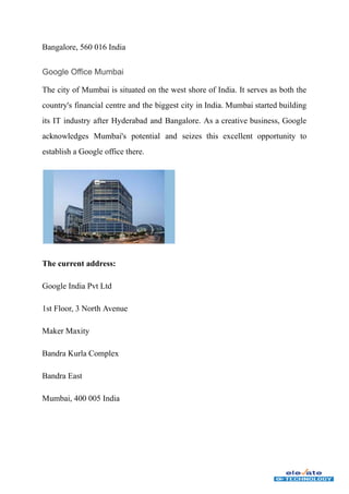 Google Offices in India | PDF