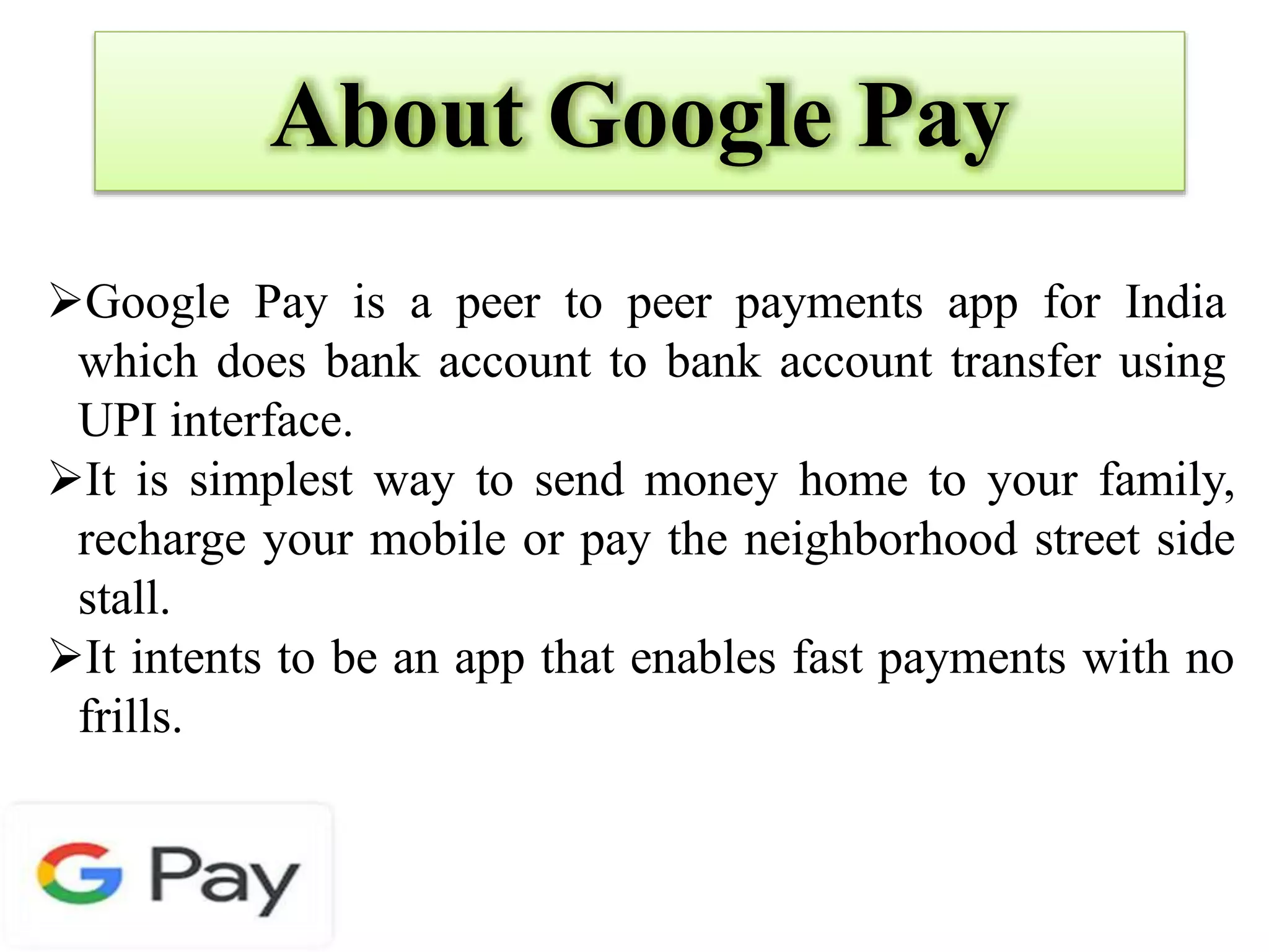 Presentation on Google pay | PPTX