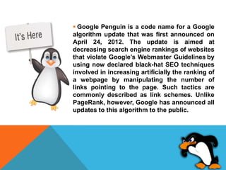 Google Penguin Update 2013 | PPTX