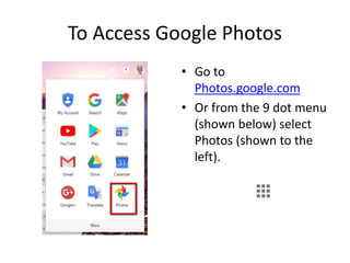 Quick Guide to Google Photos | PPTX