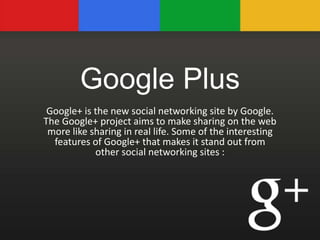 Google plus | PPTX