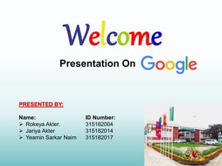 Presentation of Google | PPTX