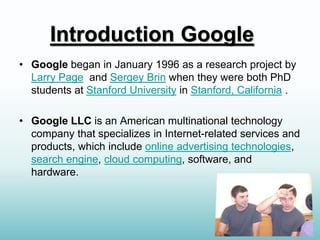 Presentation of Google | PPTX