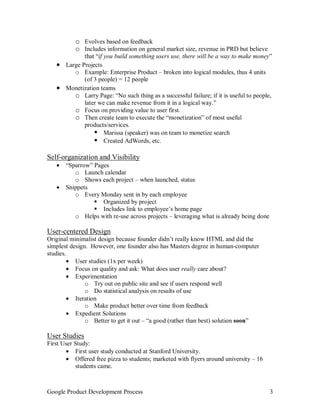 Google Product Development Process | PDF