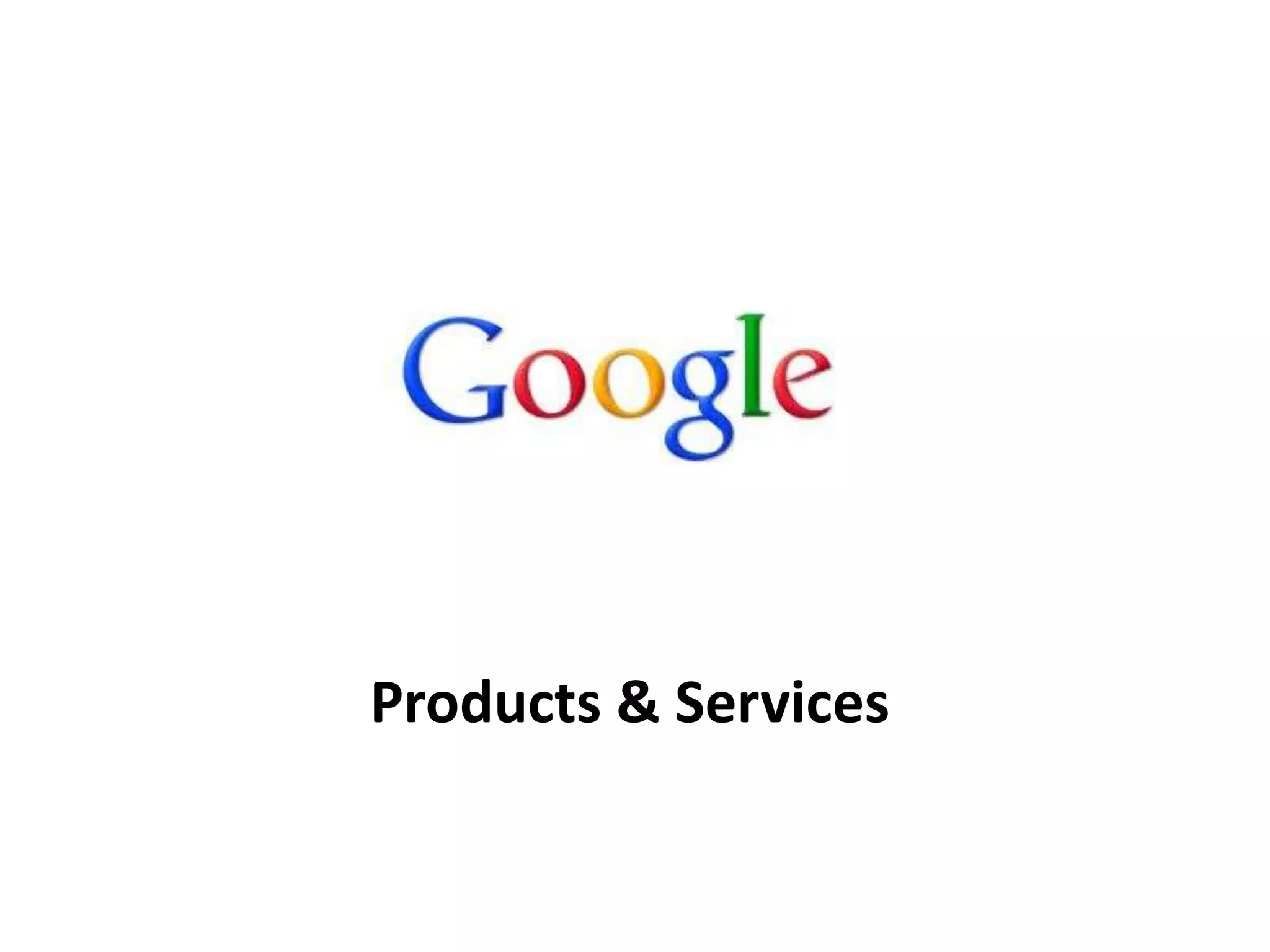 Google products & services | PPTX