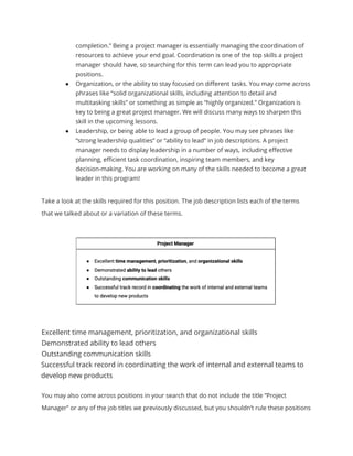 google project manager buzz words.pdf | Resume Writing and Advice | Job ...