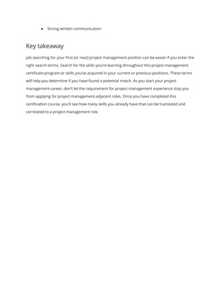 google project manager buzz words.pdf | Resume Writing and Advice | Job ...