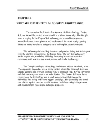 Google project soli report | DOCX