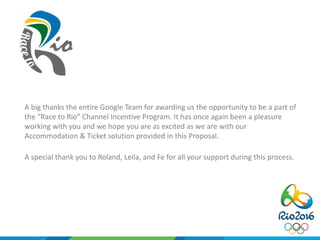Google Incentive Program Proposal Olympics | PPT