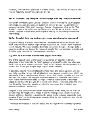 10 Common Questions And Answers About Google+ | PDF | Social Networking ...