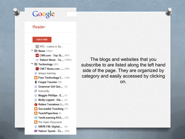 Google reader powerpoint | PPTX