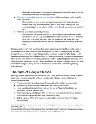 James Demore's GOOGLE memo | PDF