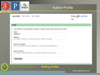 Google scholar Profile | PDF