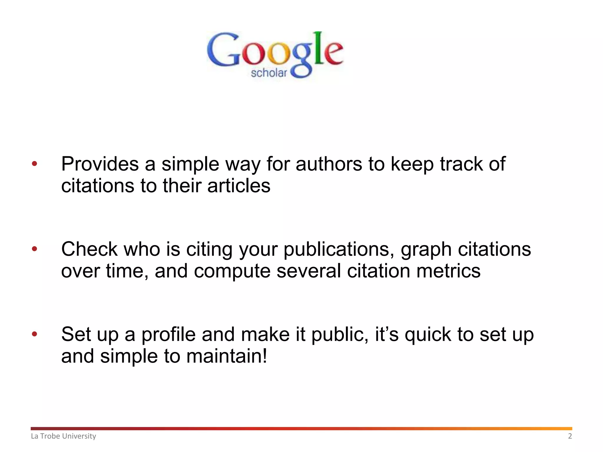 Google Scholar Citation Analysis | PPT