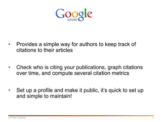 Google Scholar Citation Analysis | PPT