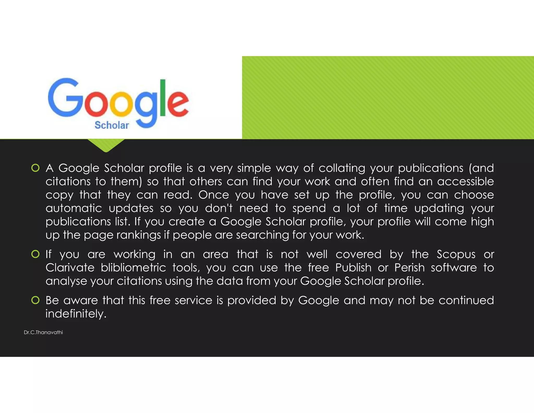 Google Scholar Profile Dr.C.Thanavathi | PDF