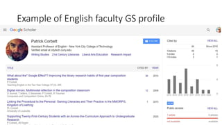 Google scholar profiles | PPTX