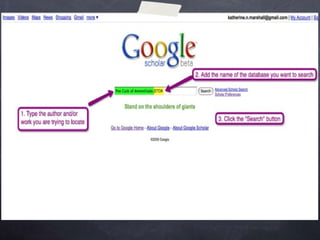 Google Scholar Search Tips | PPT