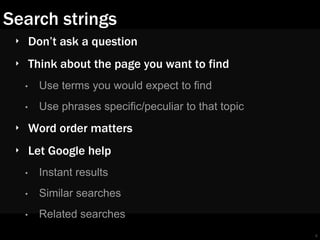 Google search | PPTX | Search | Internet