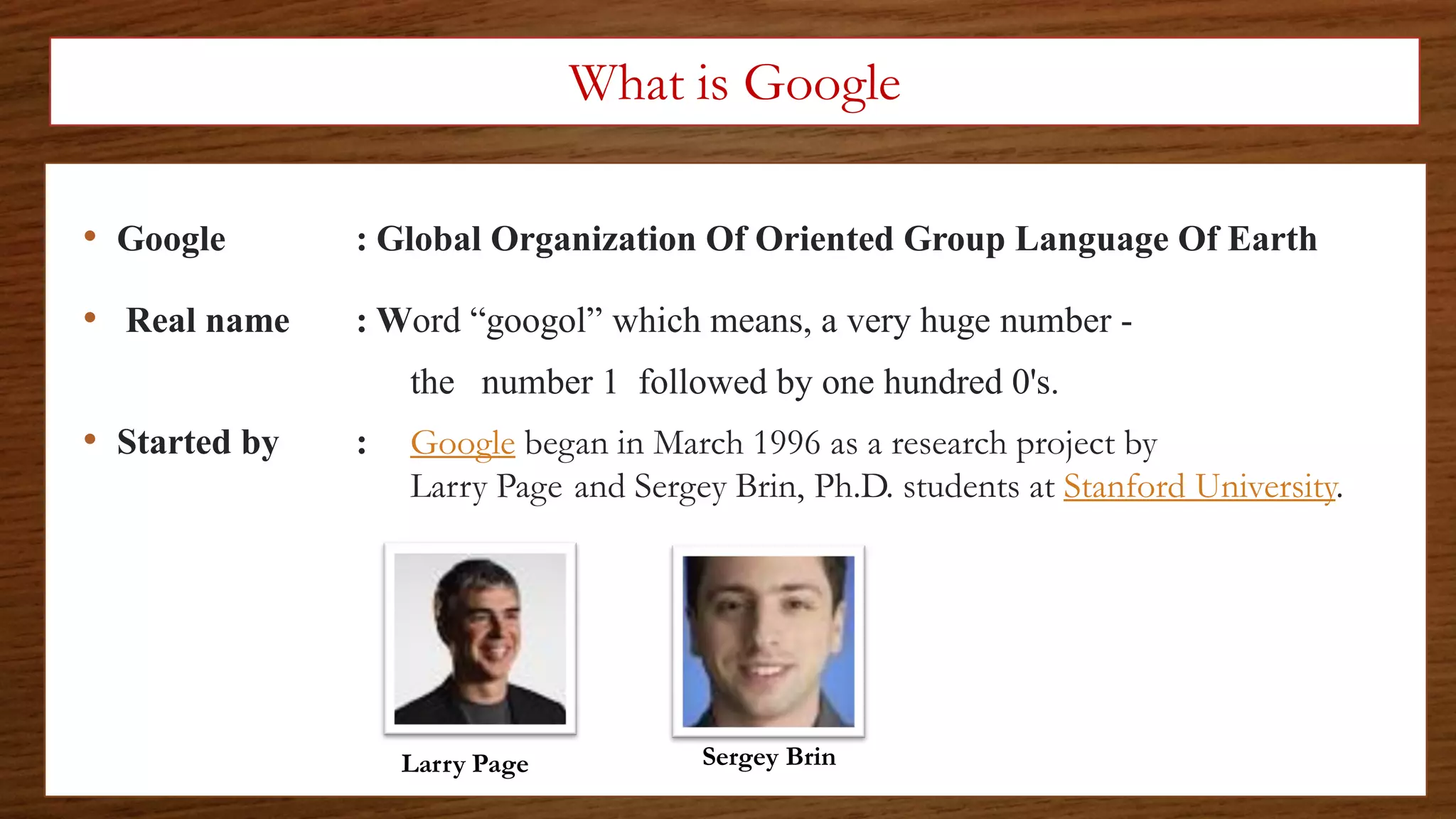 Google search ....... | PPT