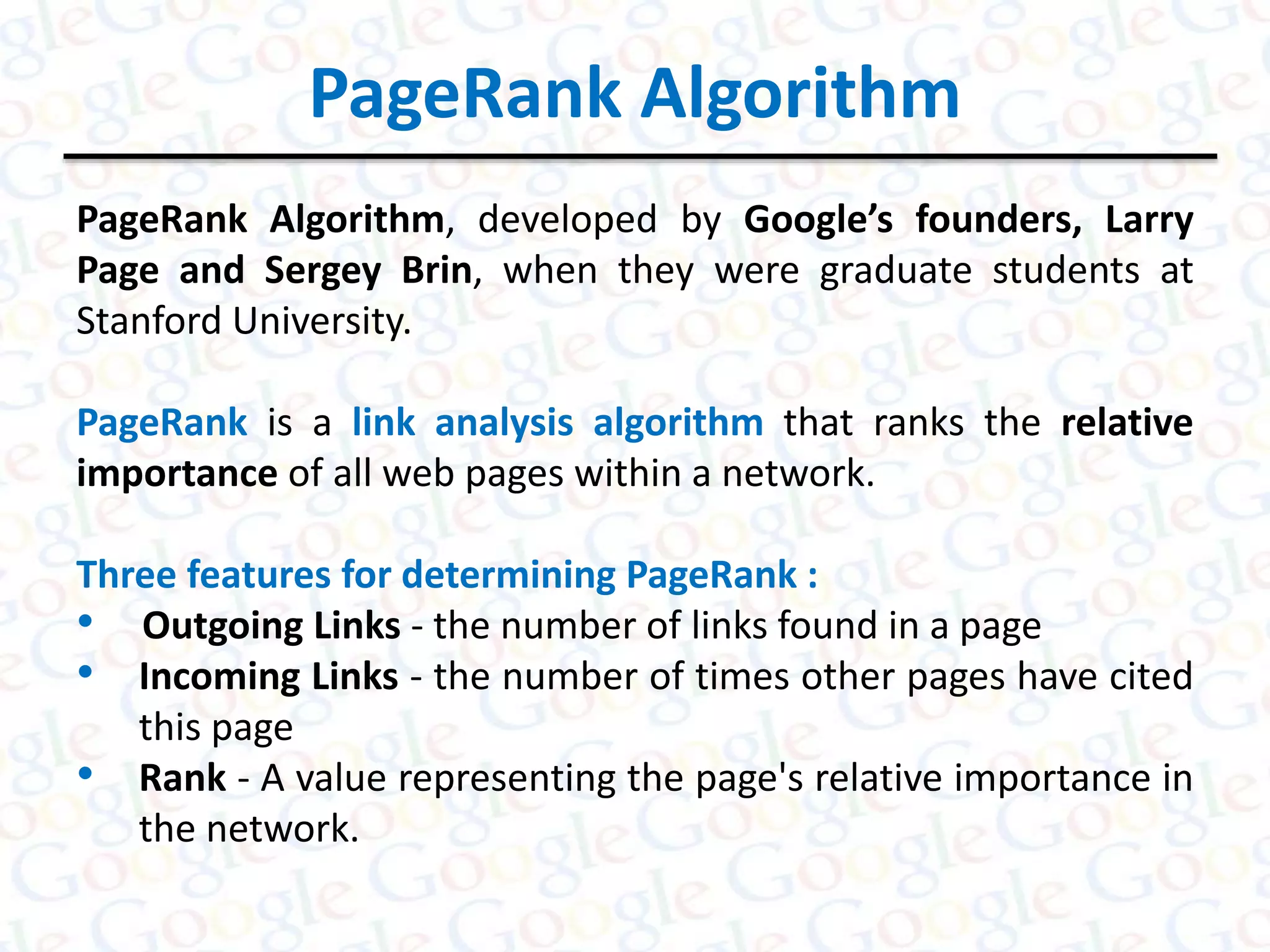 LINEAR ALGEBRA BEHIND GOOGLE SEARCH | PPTX