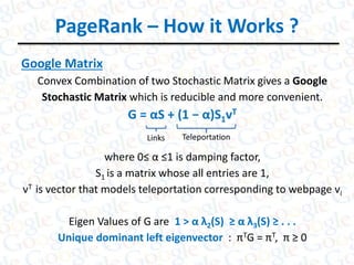 LINEAR ALGEBRA BEHIND GOOGLE SEARCH | PPTX