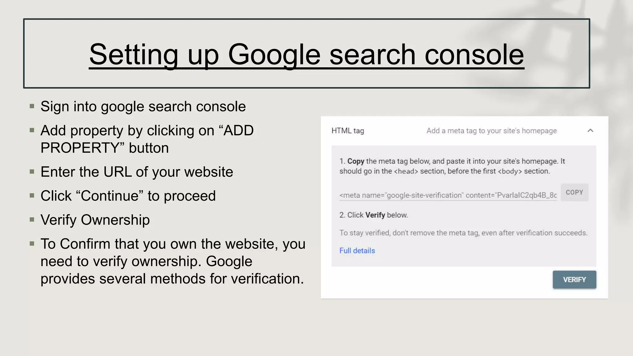 Google search console | PPTX