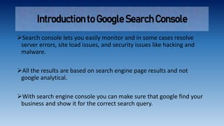 Google Search Console Ppt Presentation Pptx