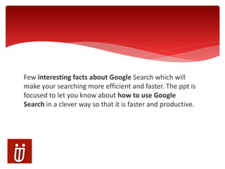 Google search features you should know | PPTX