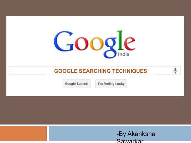 Google searching techniques | PPTX