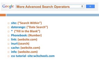 Google searching techniques | PPTX