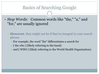 Google searchpresentation | PPT