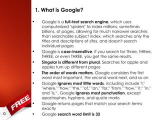 Google Search Techniques | PPT