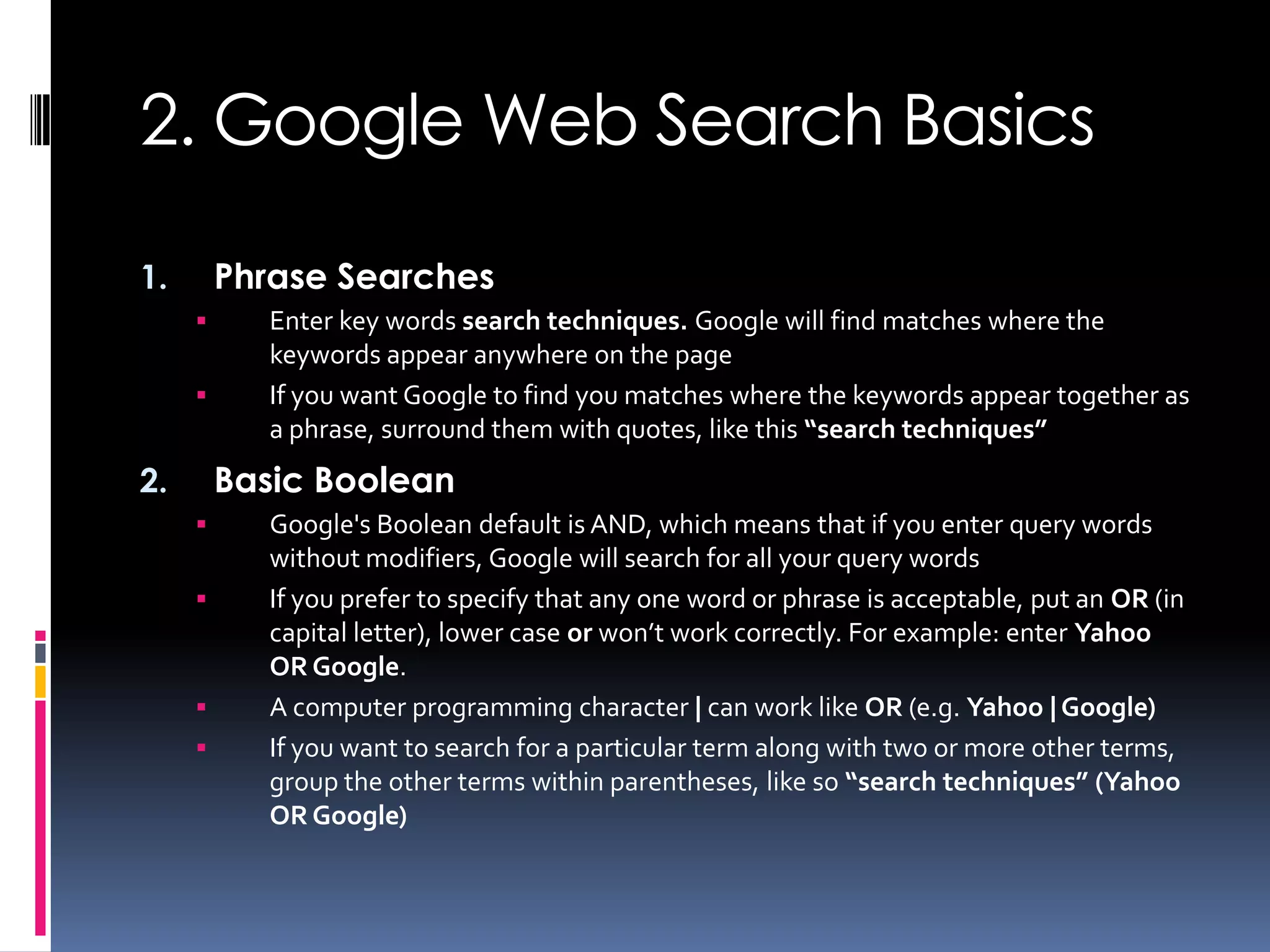 Google search techniques | PPTX