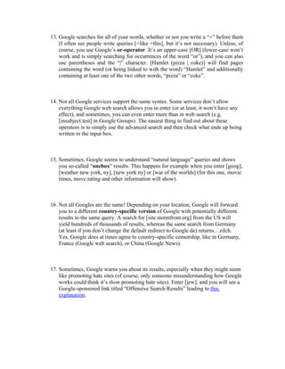 Google search tips | DOC