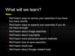 Google search tips modifed | PPT