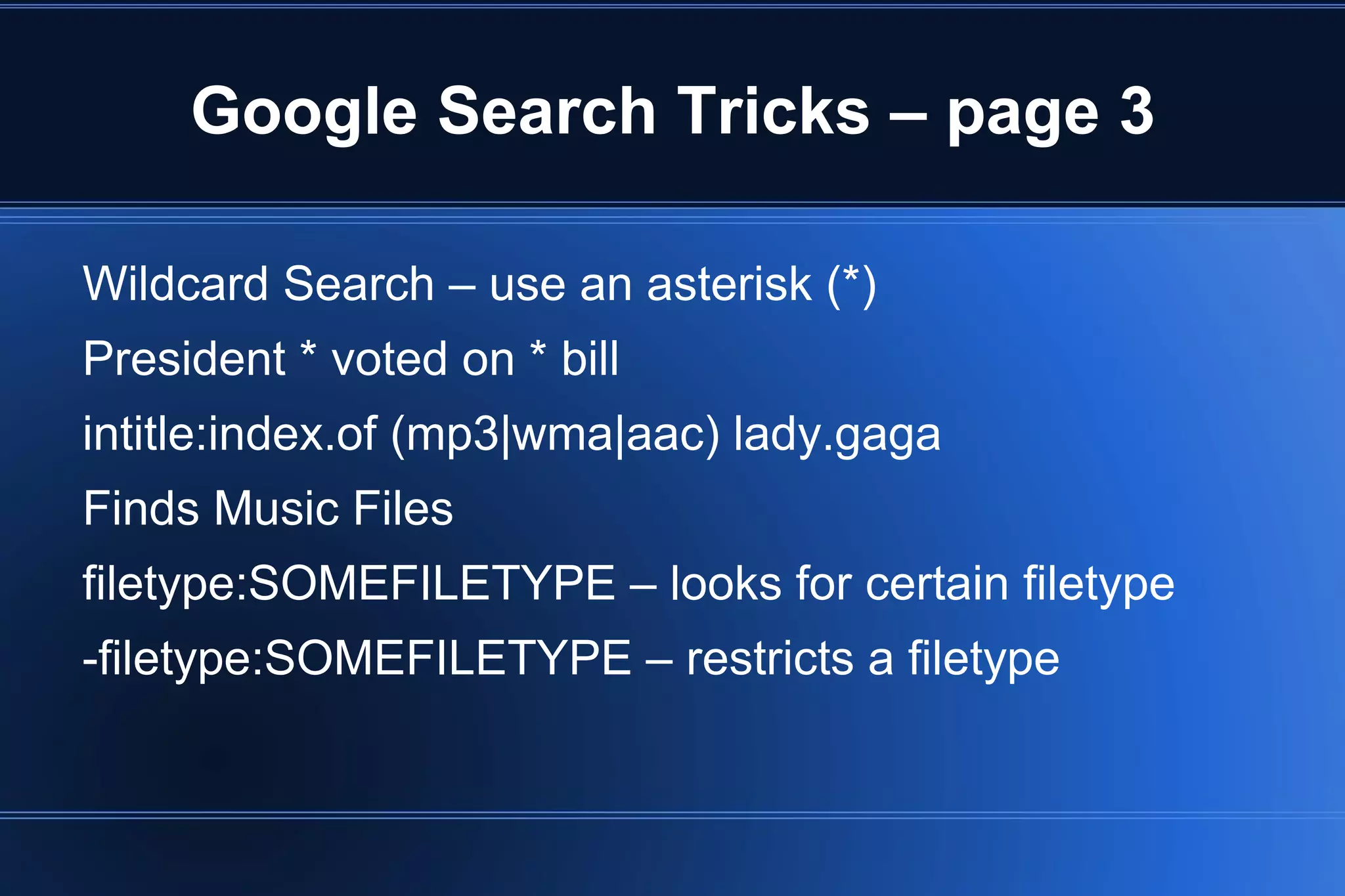 Google Search Tricks | PPT