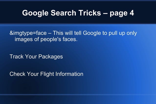 Google Search Tricks | PPT