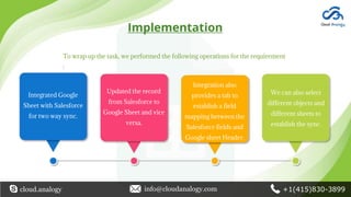 Google Sheet Integration | PPTX | Cloud Computing | Internet
