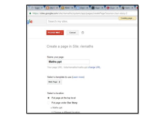Google sites | PPTX