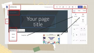Digital Portfolio Google Sites Inoductory Presentation for Workshop | PPT