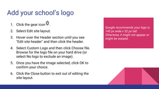 Google sites as student portfolios | PPTX