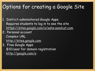 Google Sites for Teachers | PPT