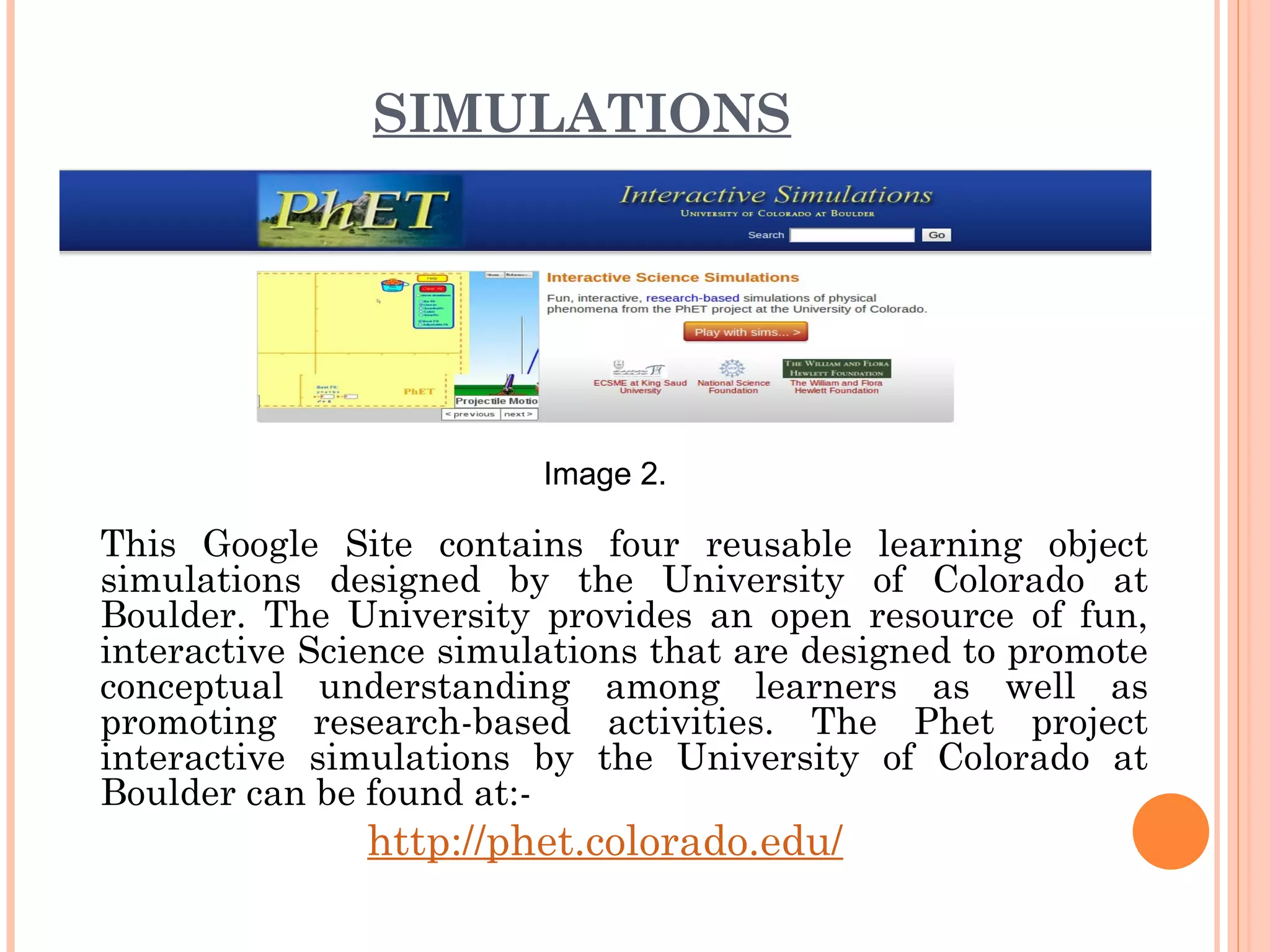 Google Site Simulations and DCP activities | PPT